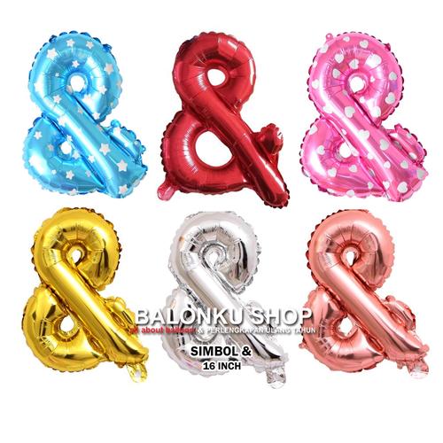 Jual Balon Foil Simbol & Dan / Balon Foil Simbol Dan / Balon Huruf Dan ...