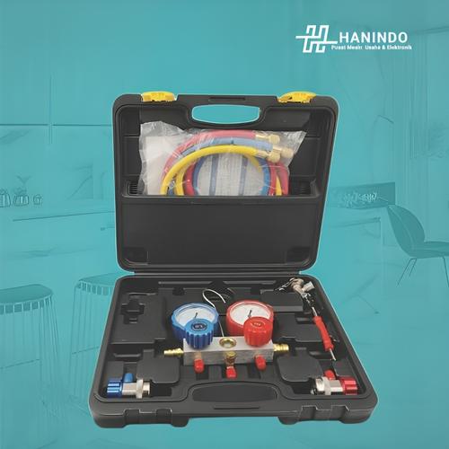 Jual Alat Ukur Tekanan Freon / Manifold / Regulator Freon Set R-496 ...