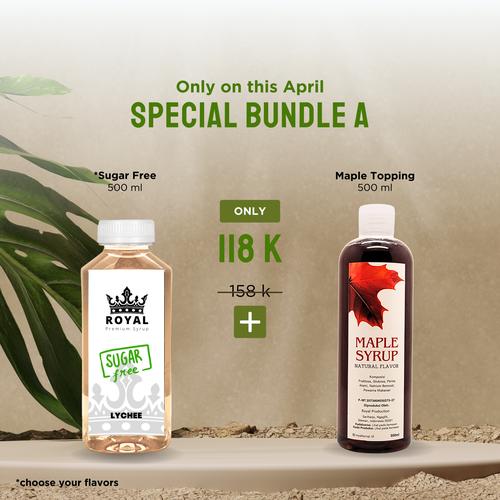 Jual Royal Syrup - Special Bundle A (Topping Maple 500ml + Sugar Free ...