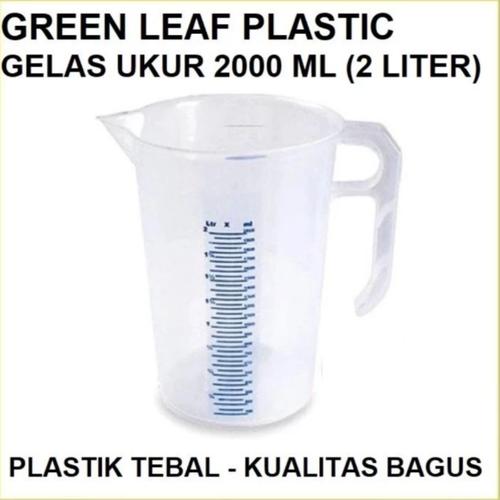 Jual Gelas Ukur 2 Liter Green Leaf Tebal/Gelas Takar 2000 ml/Measuring ...