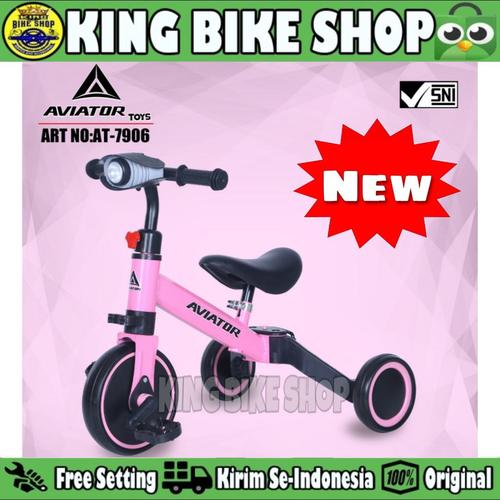 Jual Balance Push Bike AVIATOR AT-7906 Sepeda Keseimbangan Anak 3 in 1 ...