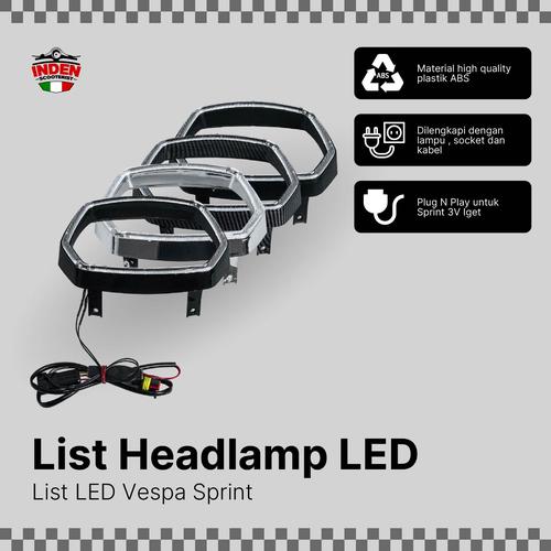 Promo List Headlamp LED Lampu Depan Vespa Sprint 150 3v Iget - Chrome ...