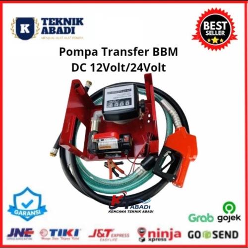 Jual Pompa Fuel Transfer BBM Solar Minyak Set Flowmeter DC 24V + Filter ...