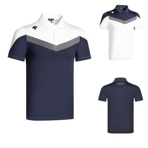 Jual Polo Shirt Baju Pria Golf Polyester Chest Stripes DCT-725 - Putih ...