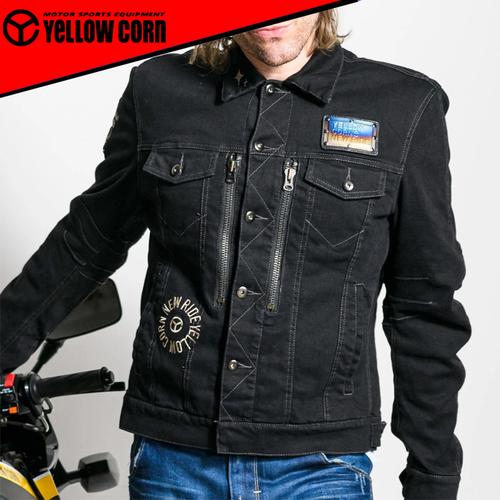 Jual YELLOW CORN NEW RIDE Men's Denim Jacket NJ-4104 - BLACK - Kota ...