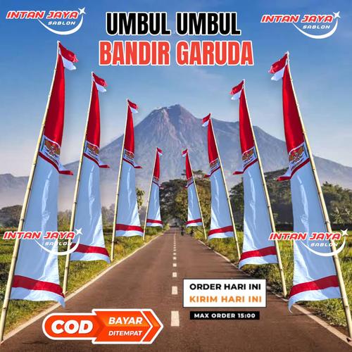 Jual Bendera Umbul Umbul Bandir Garuda Merah Putih 20 Pcs (1kodi) - MERAH PUTIH, isi 10Pcs - Kab ...