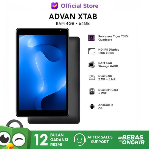 Promo Advan Xtab 4/64GB LTE Garansi Resmi Not Advan Vx lite Tab A8 ...