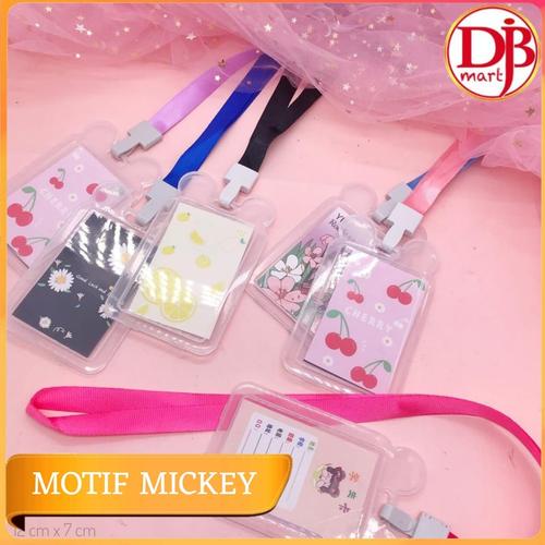 Jual ID Card Holder Mickey Transparant 2 Sisi | Name Tag Karakter ...