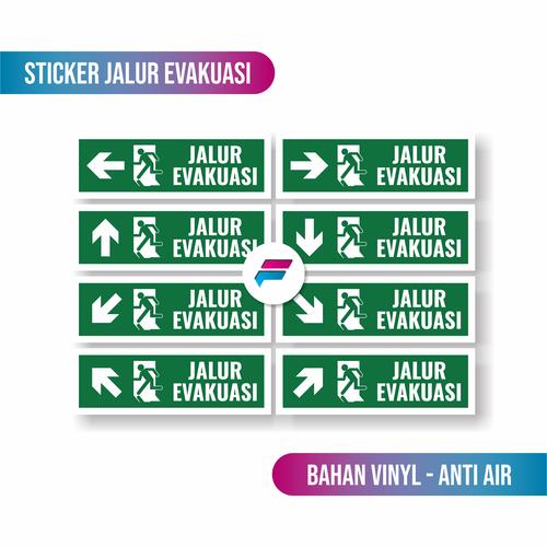 Jual Sticker Jalur Evakuasi / Stiker Jalur Evakuasi - S - 18x6, Atas ...