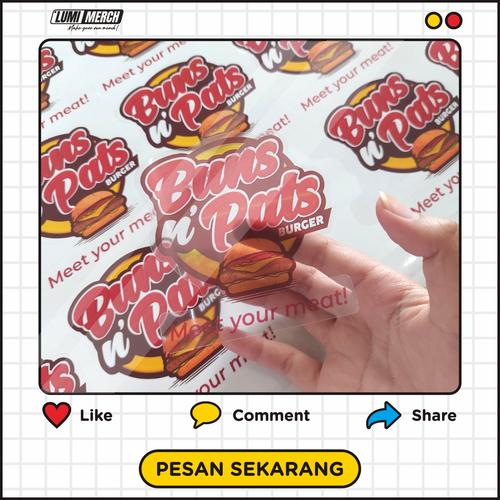 Jual Print Sticker Label Produk Cetak Stiker vinyl A3+ Transparan ...