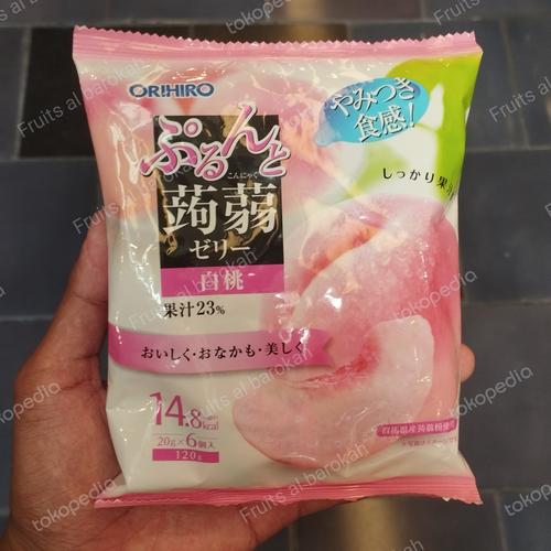 Jual JELLY VARIAN RASA BUAH PERSIK | ORIHIRO KONJAC JELLY POUCH PEACH ...