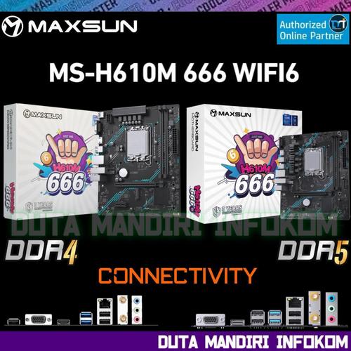 Promo Maxsun H610M 666 WiFi6 I D5 - [Socket LGA 1700, Intel H610, USB3 ...