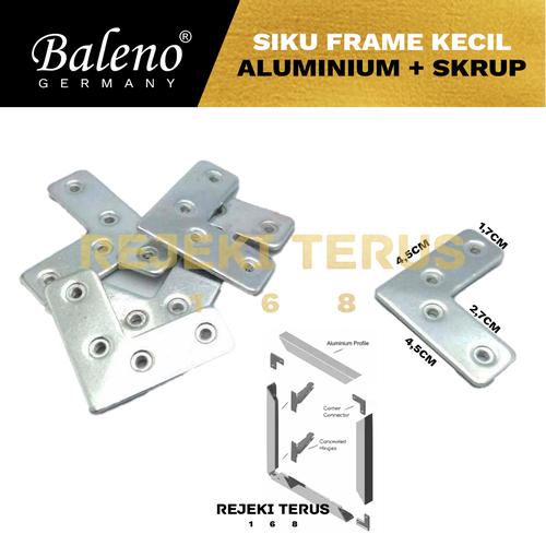 Jual Siku Frame Kecil Aluminium + SKRUP Profile Connector Sambungan ...