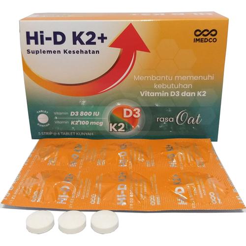 Jual HI D K2+ BOX ISI 30 TABLET - Vitamin memelihara daya tahan tubuh ...