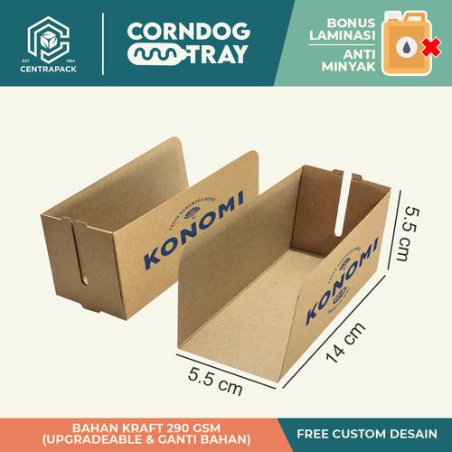 Jual CORN DOG TRAY CUSTOM - KOTAK MAKANAN - DUS KRAFT FOOD GRADE - Kota ...