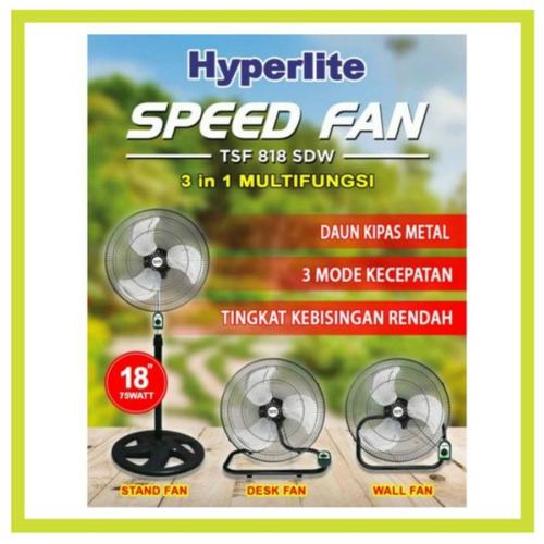Jual HYPERLITE Kipas Angin Besi Tornado Speed Fan 18" Stand Fan 3 in 1 ...