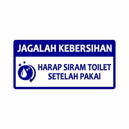 Jual sign Stiker Rambu Kebersihan Toilet 30cm x 15cm/ sign k3 - Jakarta ...