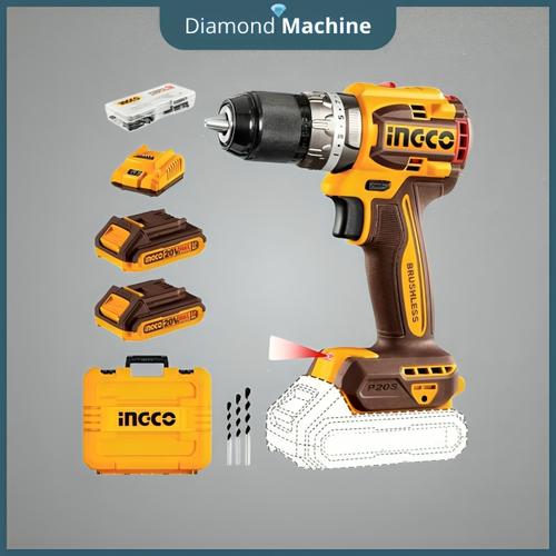 Jual Cidli20602 Cordless Bor Impact Baterai Beton Brushless 13mm 20v ...