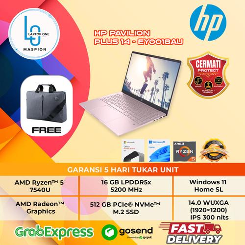 Jual HP PAVILION PLUS 14 RYZEN 5 7540 16GB 512GB W11+OHS 14.0WUXGA BLIT ...