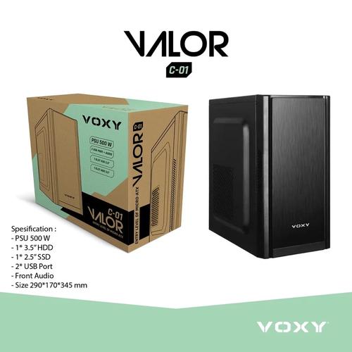 Jual CASING PC CPU VOXY VALOR C-01 MICRO-ATX WITH PSU 500W - Kota Medan ...