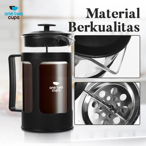 Jual One Two Cups French Press Plunger Coffee Maker Tea Teko Pot 600 ml 300 ml Stainless Praktis ...