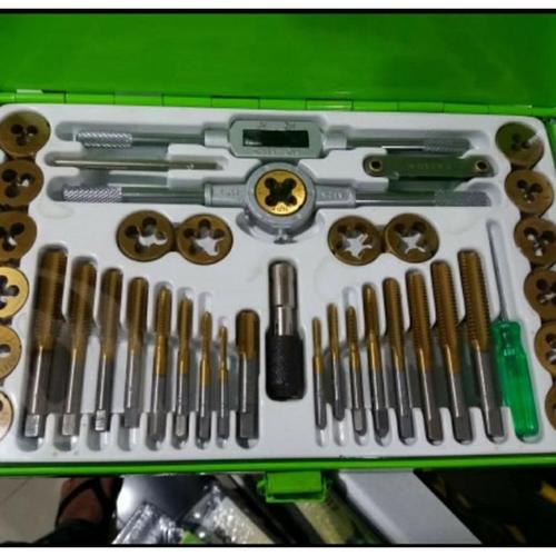 Jual TEKIRO TAP AND DIES SET 40 PCS ALAT SENAI SNAI ULIR DRAT BAUT ...