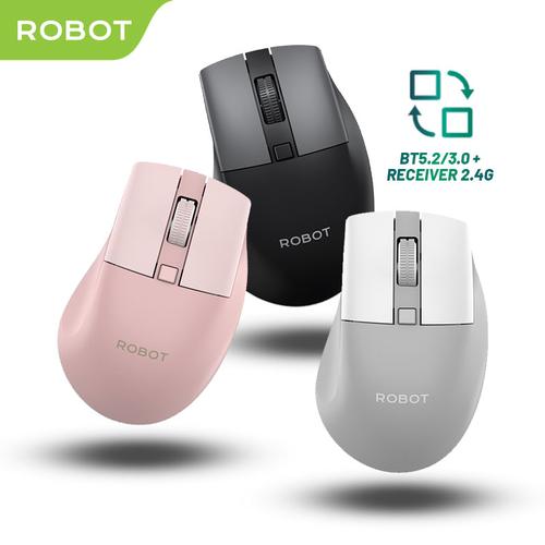 Promo Mouse Wireless ROBOT M355 Silent Click Receiver USB Bluetooth PC ...
