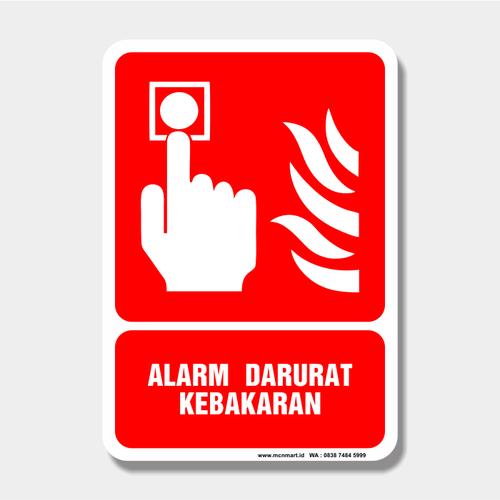 Jual Safety Sign Rambu K3 Kebakaran - Alarm Darurat Kebakaran 35x50cm ...
