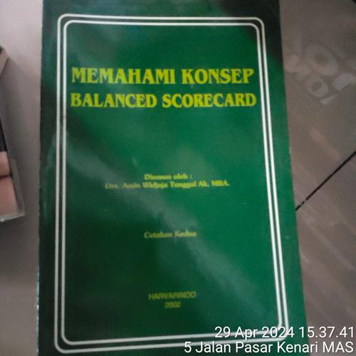Jual Buku MEMAHAMI KONSEP BALANCED SCORECARD Drs Amin Widjaja - Jakarta Pusat - Toko buku 49 ...