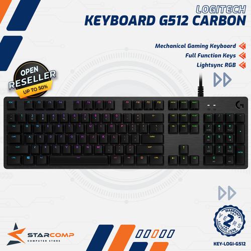Promo Logitech G512 Carbon RGB Mechanical Gaming Keyboard - Clicky ...