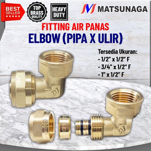 Promo MATSUNAGA SAMBUNGAN ELBOW PIPA AIR PANAS KUNINGAN – PIPA X ULIR ...