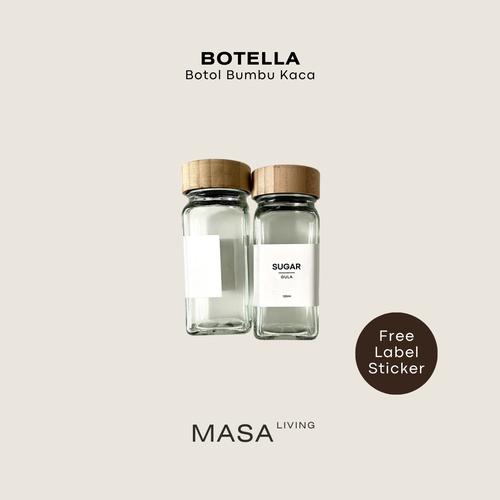 Jual MASALIVING BOTELLA - Spice Jar Botol Bumbu Kaca 120 ML Tempat ...