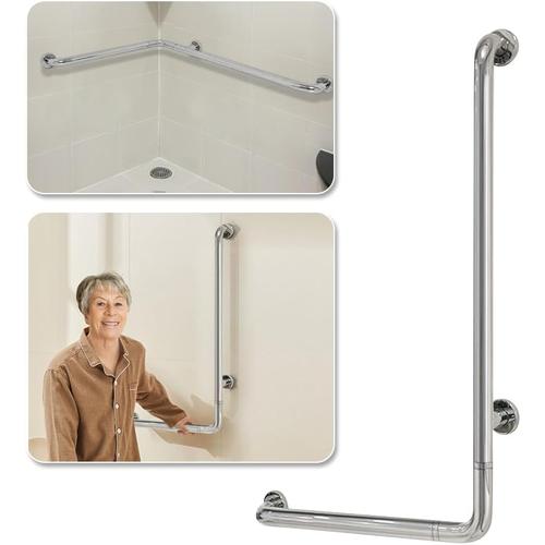 Jual Grab Bar for Seniors Toilet Safety Grab Bars L Shaped Bathroom ...