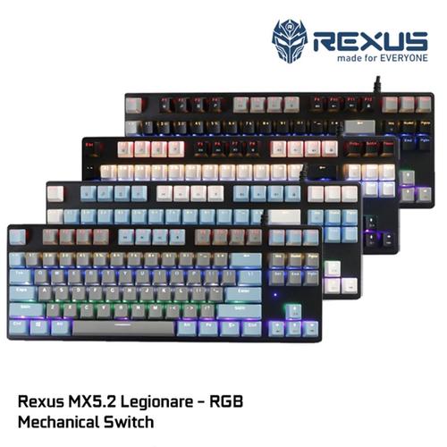 Jual Rexus Keyboard Gaming Mechanical Legionare MX5.2 - Snowy Black ...