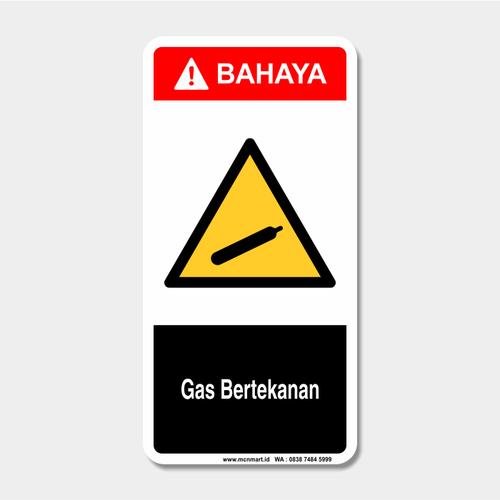 Jual Safety Sign Rambu K3 Bahaya - Gas Bertekanan Allumunium - 20x40cm ...