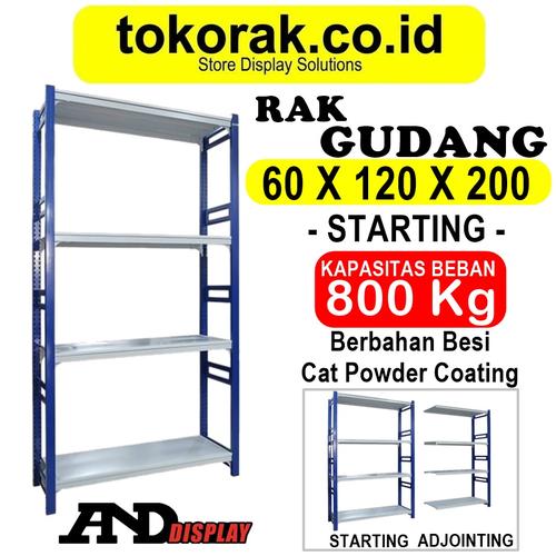 Jual RAK GUDANG BESI BOLTLESS STARTING T.2 M x L. 60 x P. 120 ...