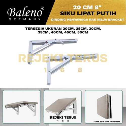 Jual 50cm 20" Siku Lipat PUTIH Penyangga Papan Rak Meja Bracket ...