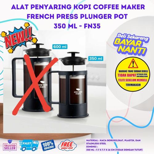 Jual Pembuat Kopi French Press Teko Pot 350 ml Desain Elegan Ergonomis ...