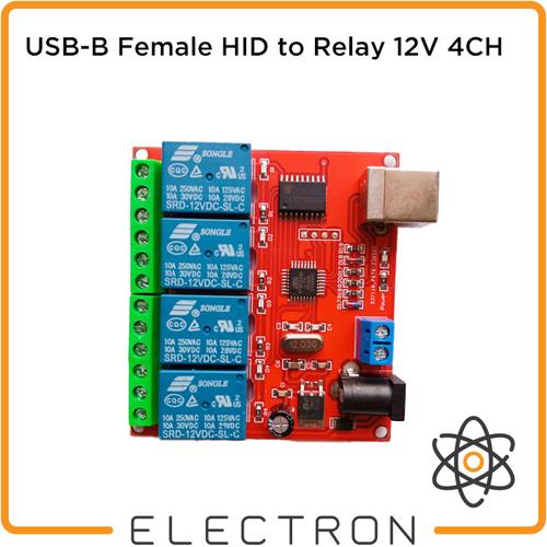 Jual USB-B Female HID to Relay 12V 4CH - Modul 4-Channel Module AC 220V ...