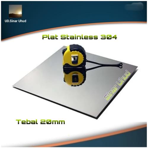 Jual Plat Stainless 304 Tebal 20mm Lebar 13cm X 100cm - Kota Surabaya - Sinar Uhud | Tokopedia