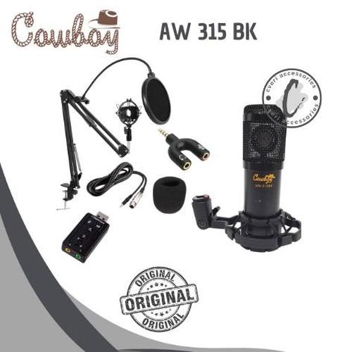 Jual Cowboy AW315BK Microphone Condensor Studio Set Original AW-315 BK - Jakarta Selatan ...