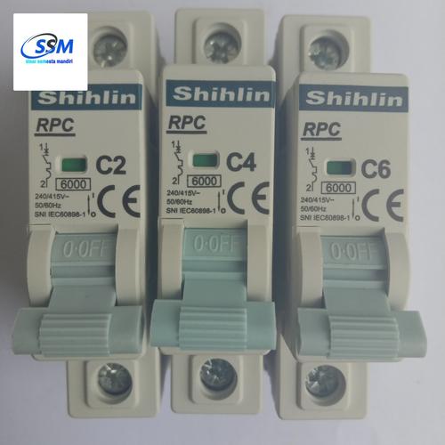 Jual MCB (Miniature Circuit Breaker) Shihlin RPC 1P (6kA) 2A – 63A - 2A ...