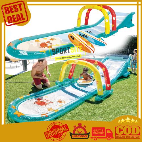 Jual Intex Racing Surfing Water Sprayer Fun Slide with 2 Surf Riders ...