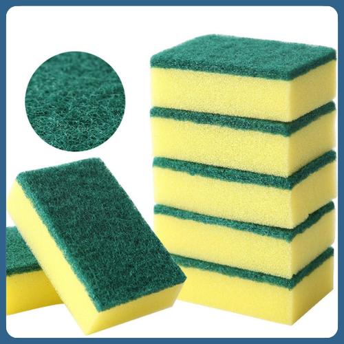 Jual Spons Busa Cuci Piring Sabut Hijau | Sponge 2 Sisi Hijau Kuning ...