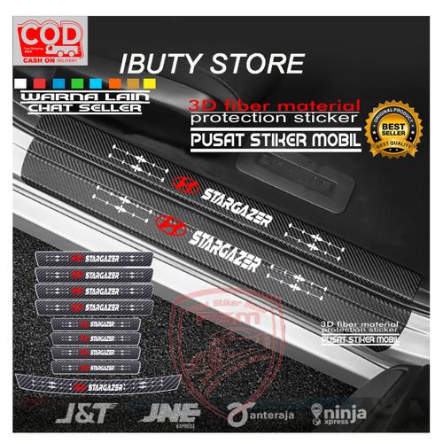 Jual 3D Door Sill Plate Guard Carbon Pelindung Pintu Mobil Stargazer ...