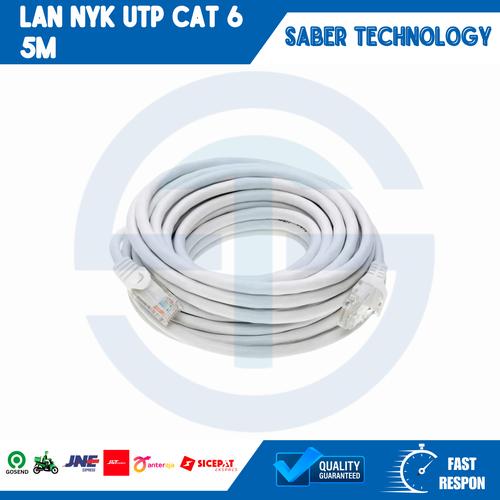 Jual NYK KABEL LAN UTP CAT 6 RJ45 PANJANG 5 METER - Jakarta Pusat ...