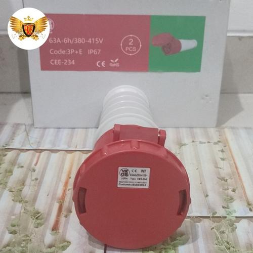 Jual Industrial Mobile Socket 4Pole 63A CEE 234 4Pin Stop Kontak Genset ...