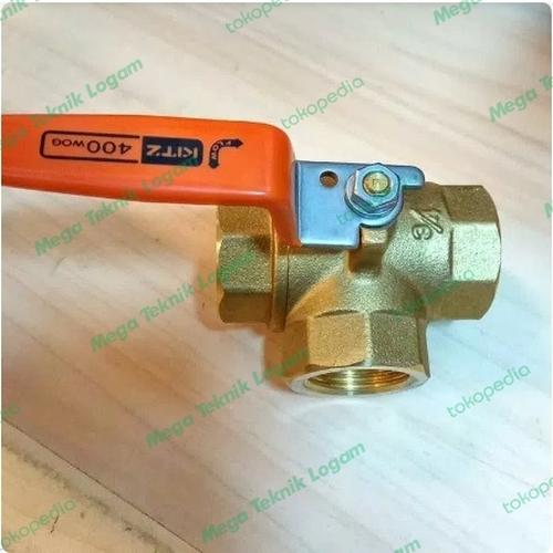 Jual Ball Valve KITZ 3 Way / Kuningan / Ballvalve 3 Arah Kitz - 2" - Jakarta Barat - Mega Teknik ...