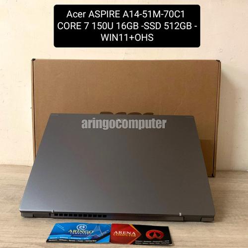 Jual Laptop Acer ASPIRE A14-51M-70C1 CORE 7 150U 16GB -SSD 512GB -WIN11 ...