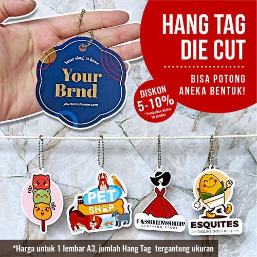 Jual [Ukuran A3+] Cetak Hang Tag Custom Die Cut Aneka Bentuk - Kota ...